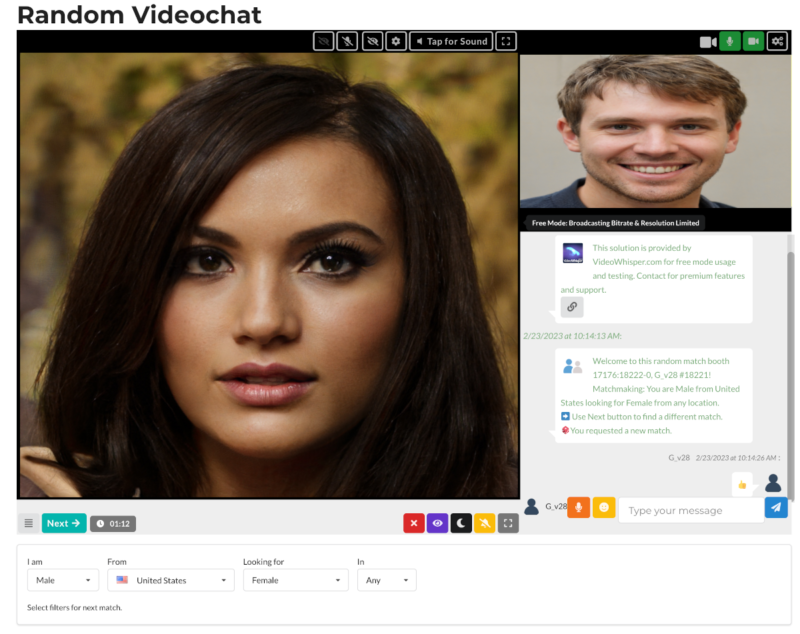 Random Videochat Match – PaidVideoChat